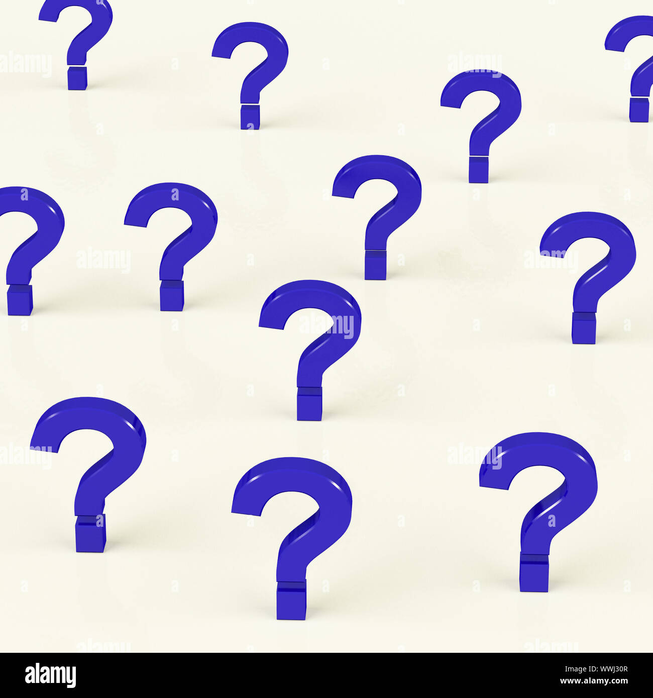 Multiple Blue Question Marks As Symbol For Information Stock Photo - Alamy