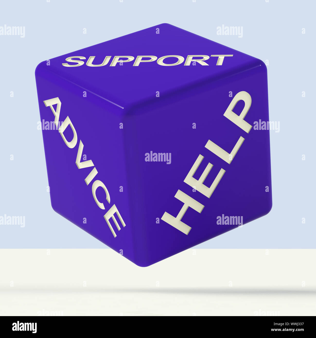 Support Advice Help Blue Dice Representing Questions And Answers Stock ...