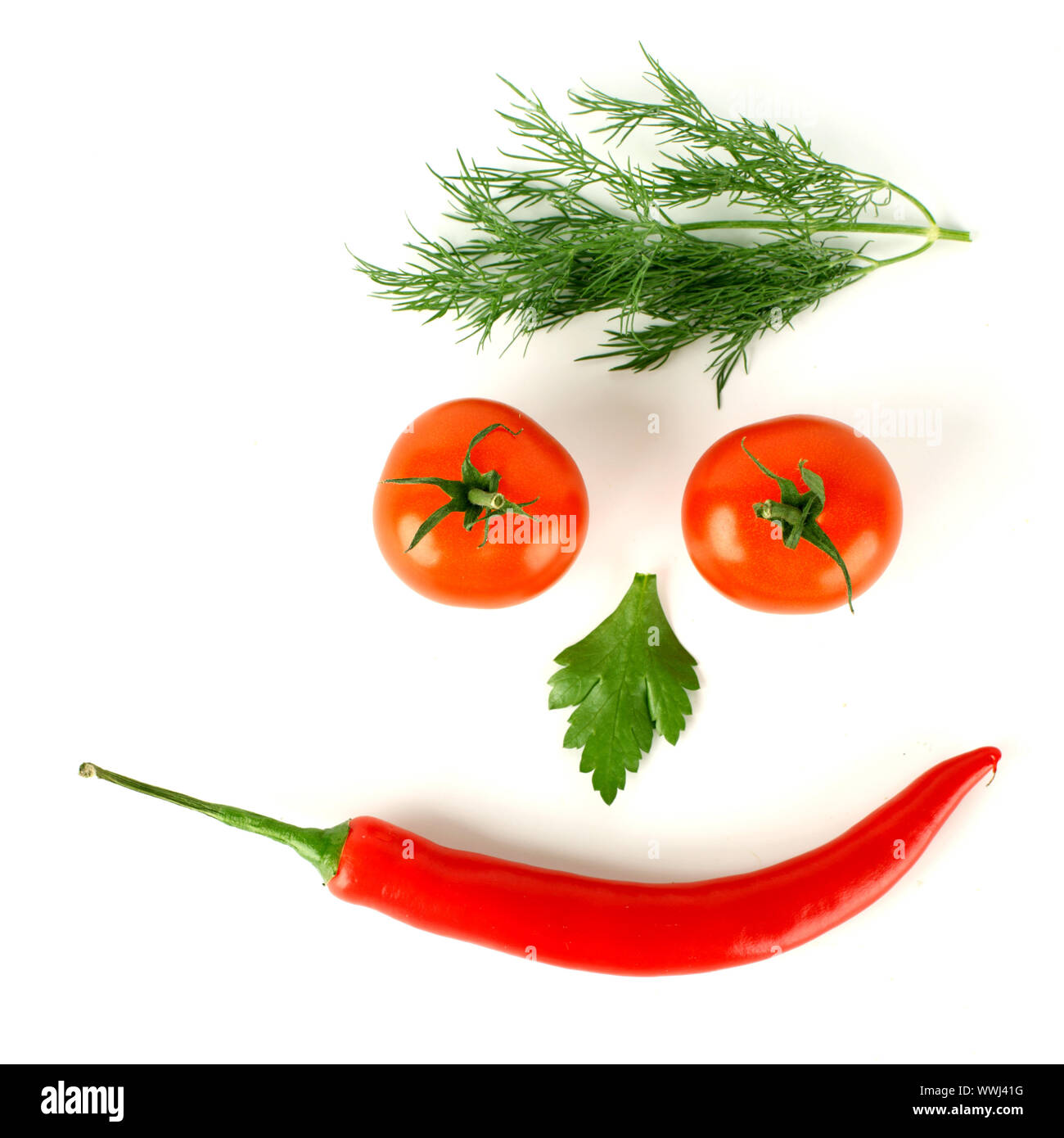 vegetable smile isolated on white Stock Photo - Alamy
