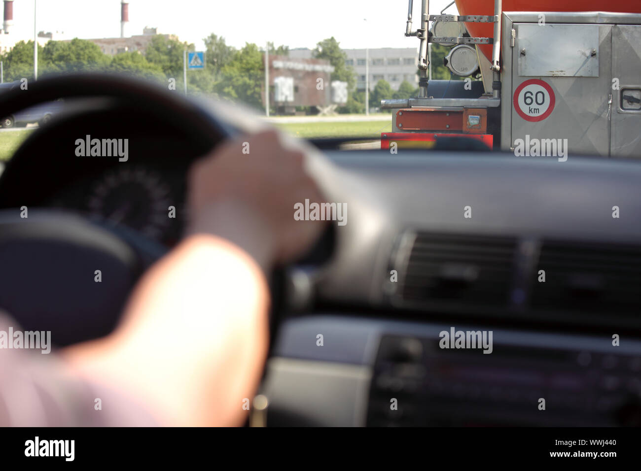 driver drive a car fast Stock Photo - Alamy