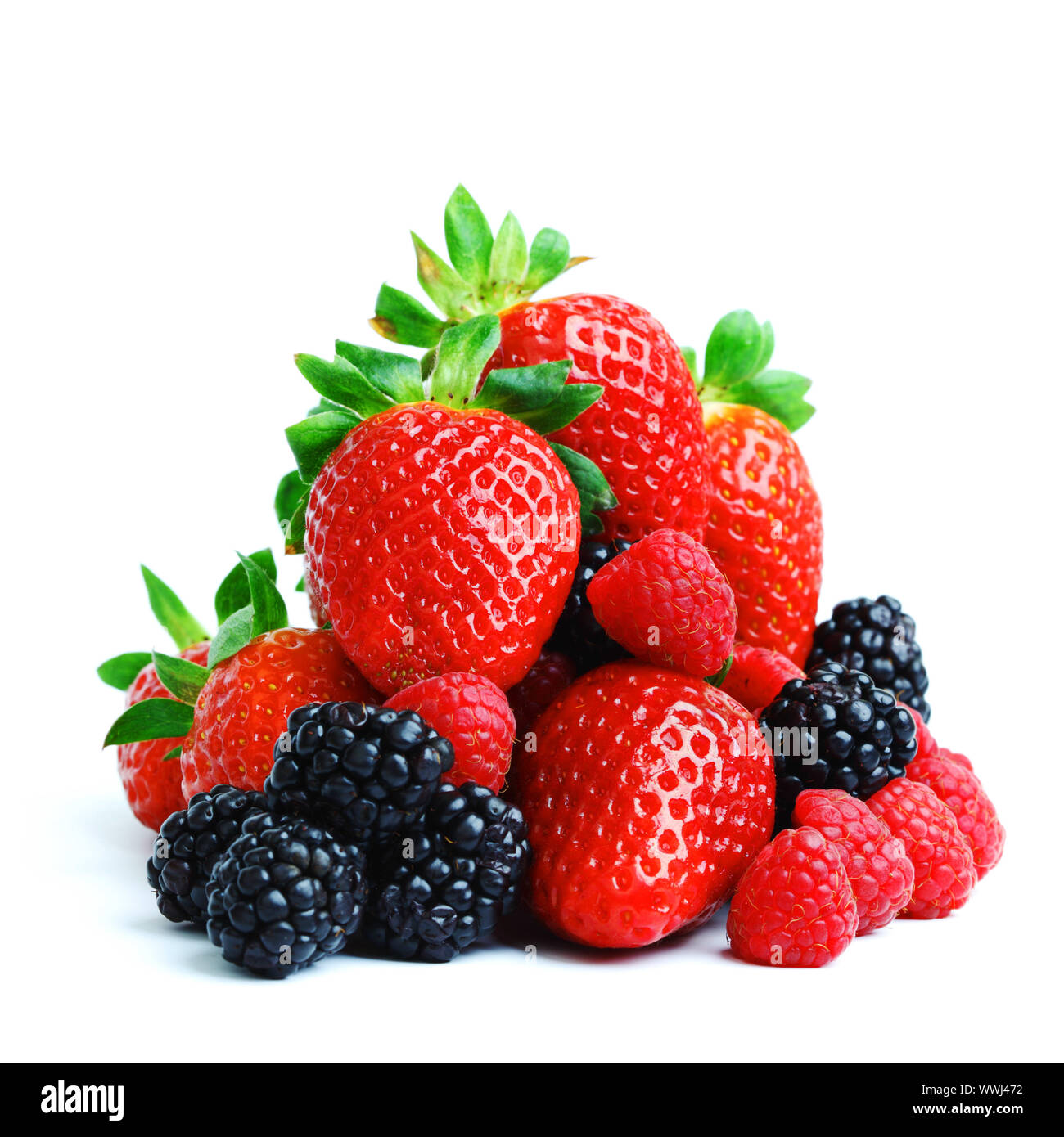 big berry pile isolated on white Stock Photo - Alamy