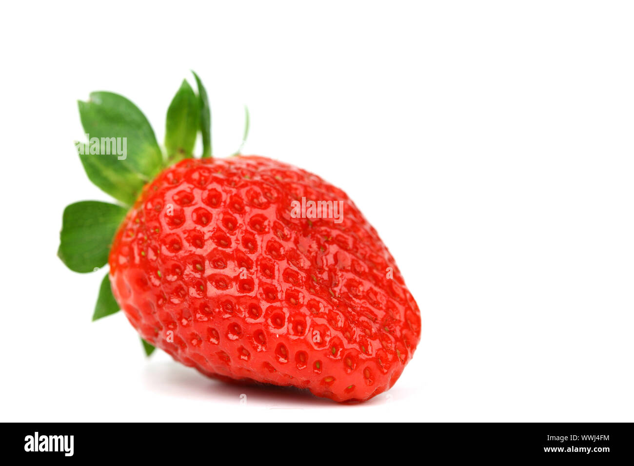 one strawberry isolated on white Stock Photo - Alamy