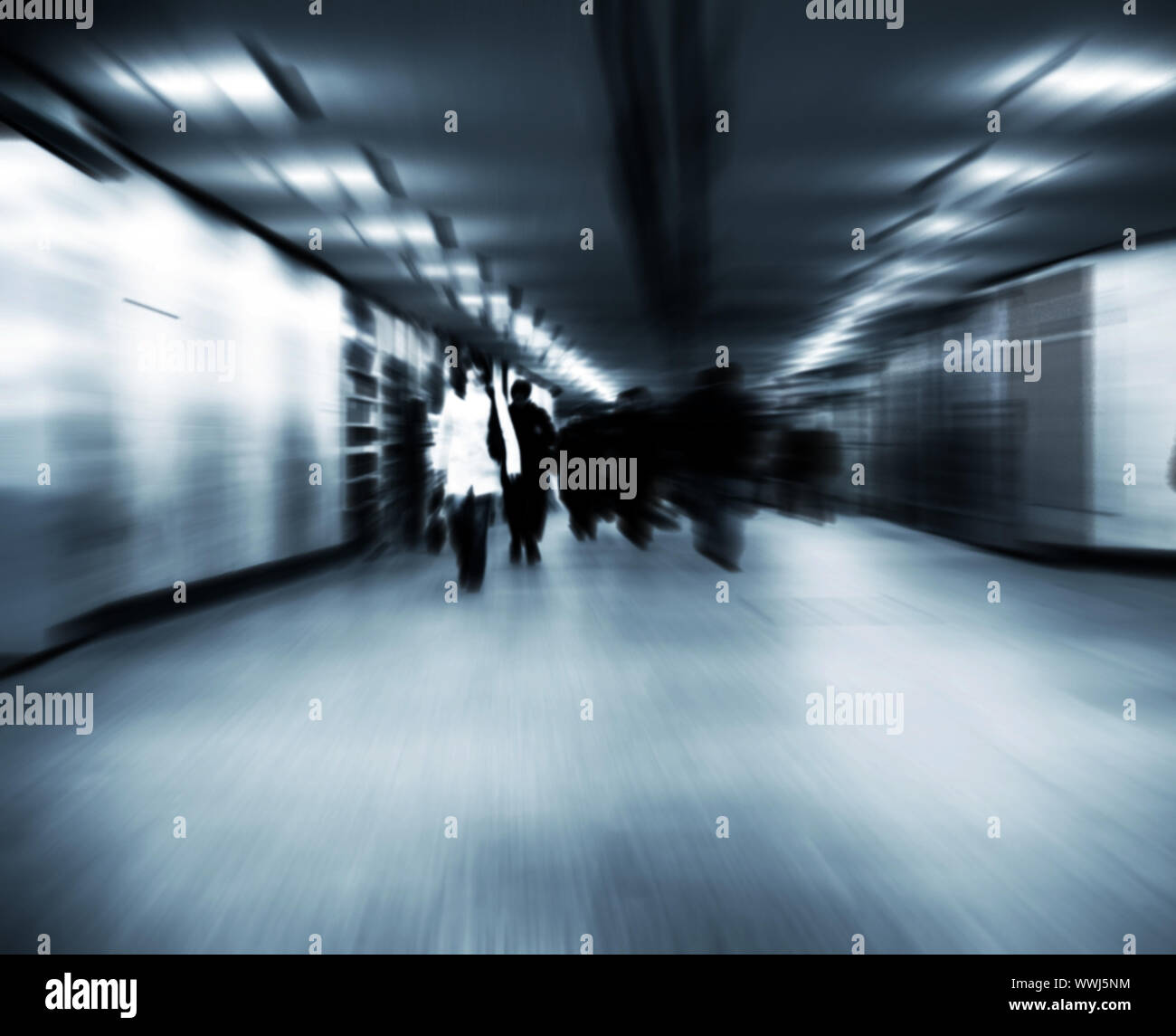 Busy business center. People rush motion Stock Photo - Alamy