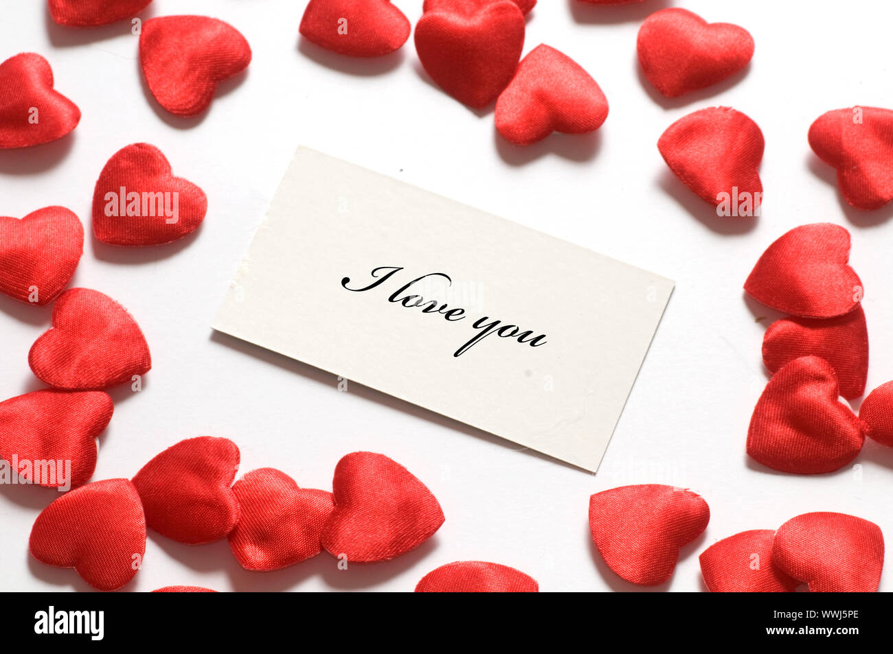 Love message surrounded by little hearts. Easy editable for your own ...