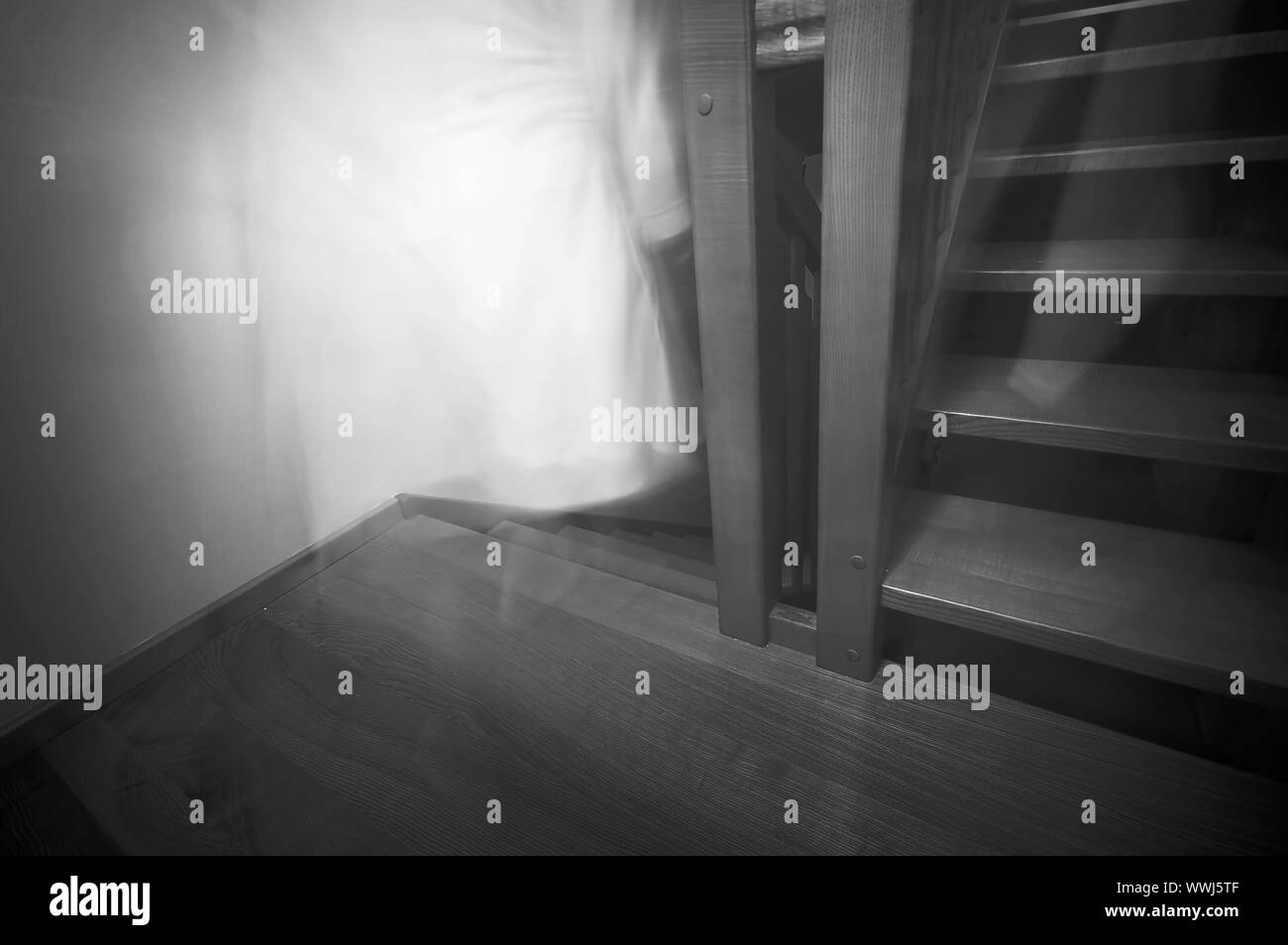 Ghost going downstairs Stock Photo - Alamy