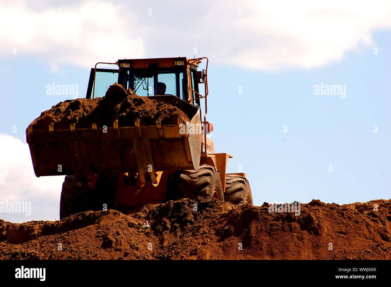Large excavator during work Stock Photo - Alamy