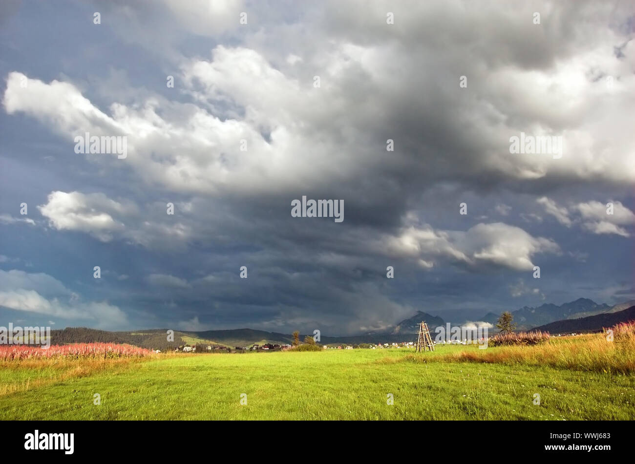 Tatra Mountains storm landscape Stock Photo - Alamy