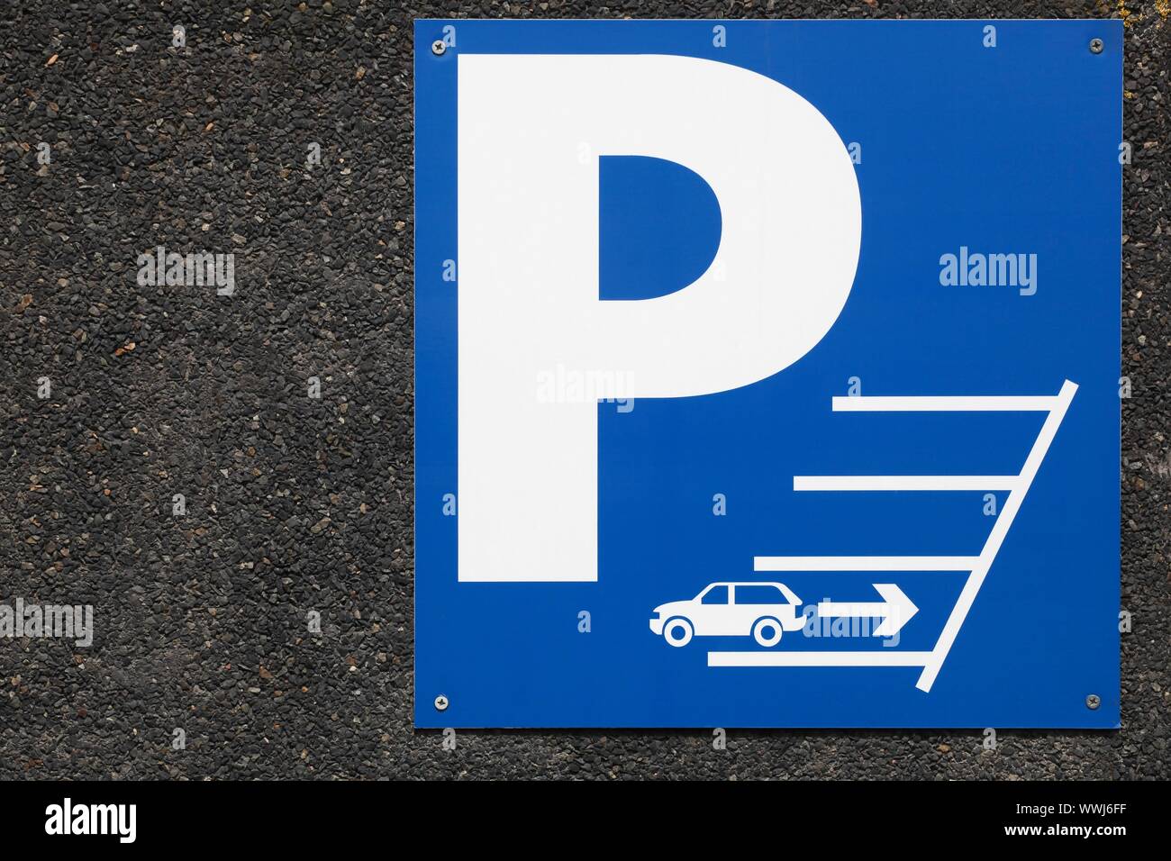 Reverse parking only sign at work Stock Photo - Alamy