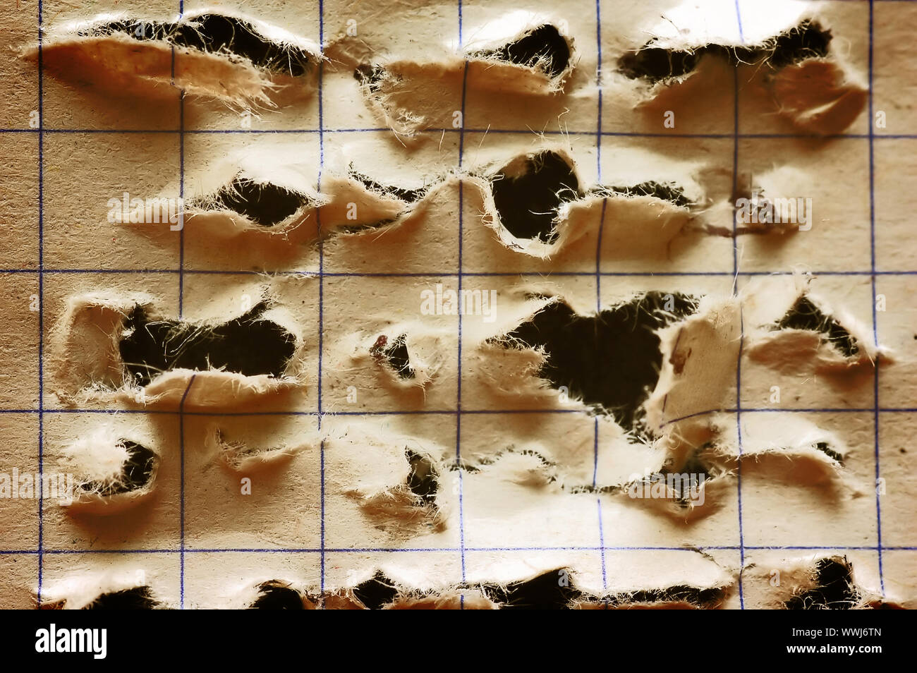 Notebook with holes. Background ready to use! Stock Photo - Alamy