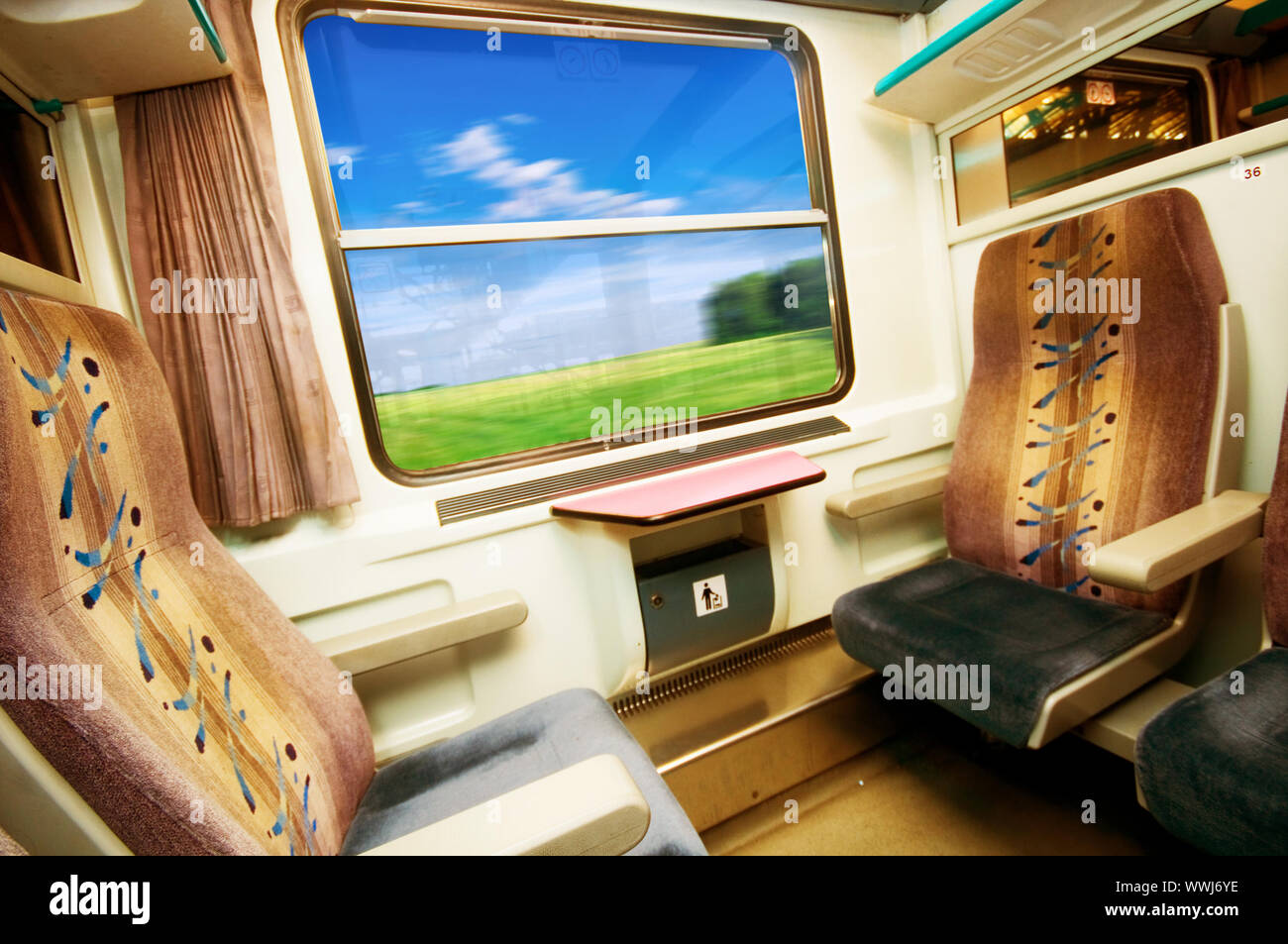 View from window in the moving train hi-res stock photography and ...