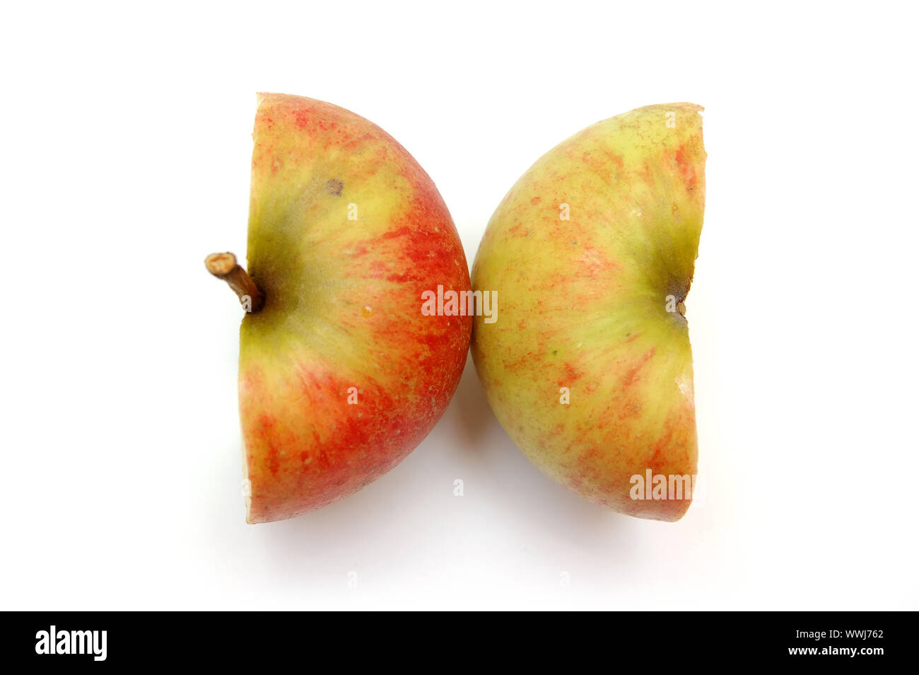 Woman with two apples Cut Out Stock Images & Pictures - Alamy