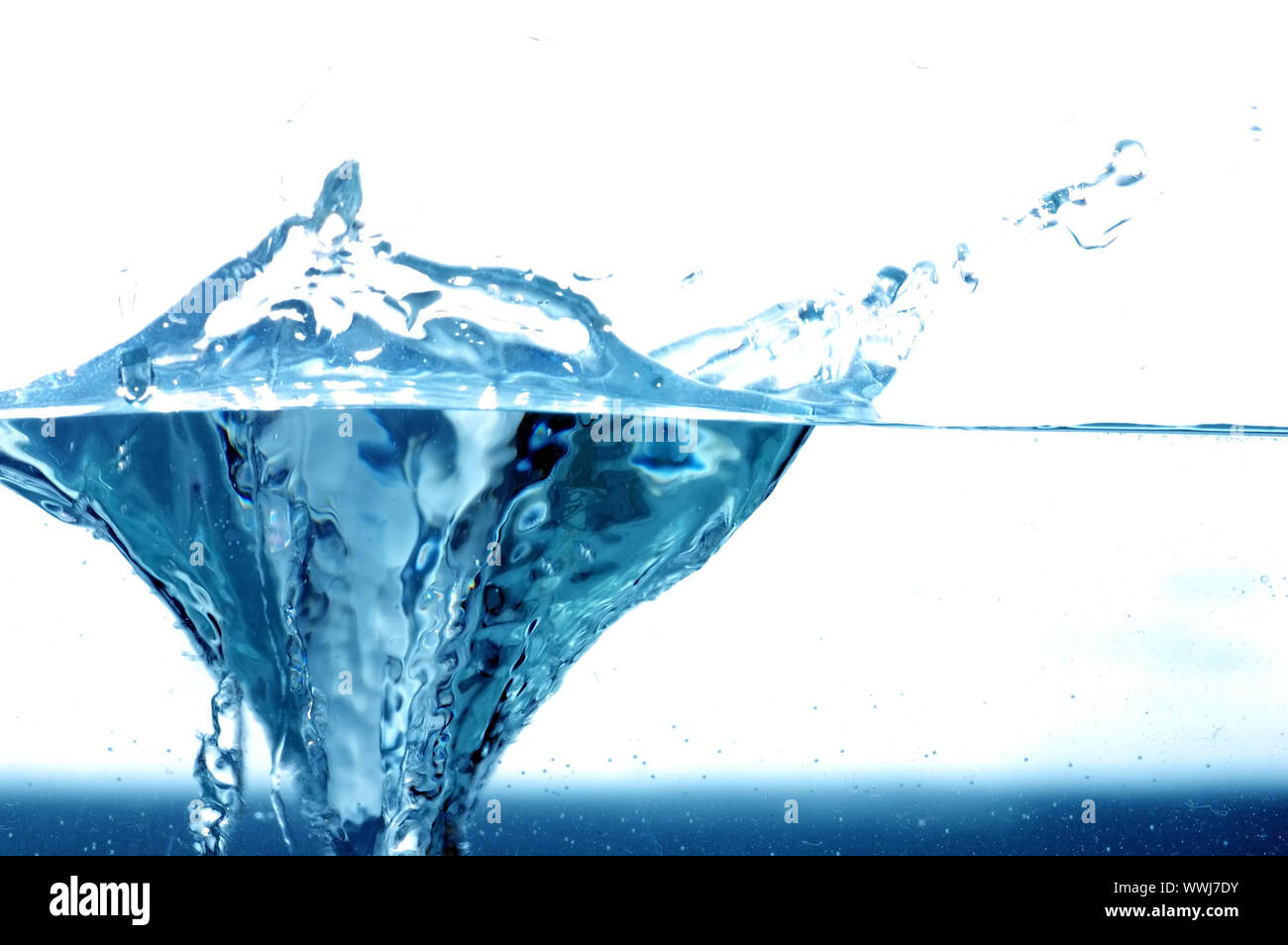 Fresh water splash on white background Stock Photo - Alamy