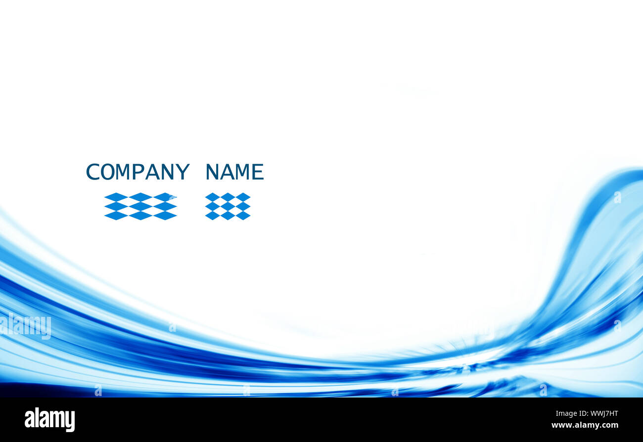 Abstract blue wave template with space for your text Stock Photo - Alamy