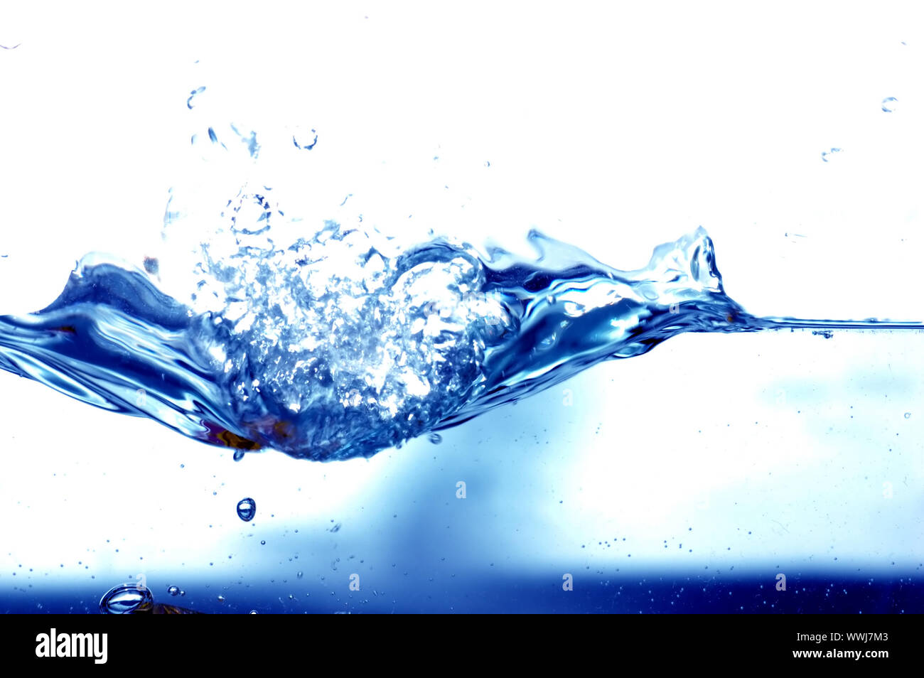 Fresh water splash on white background Stock Photo - Alamy