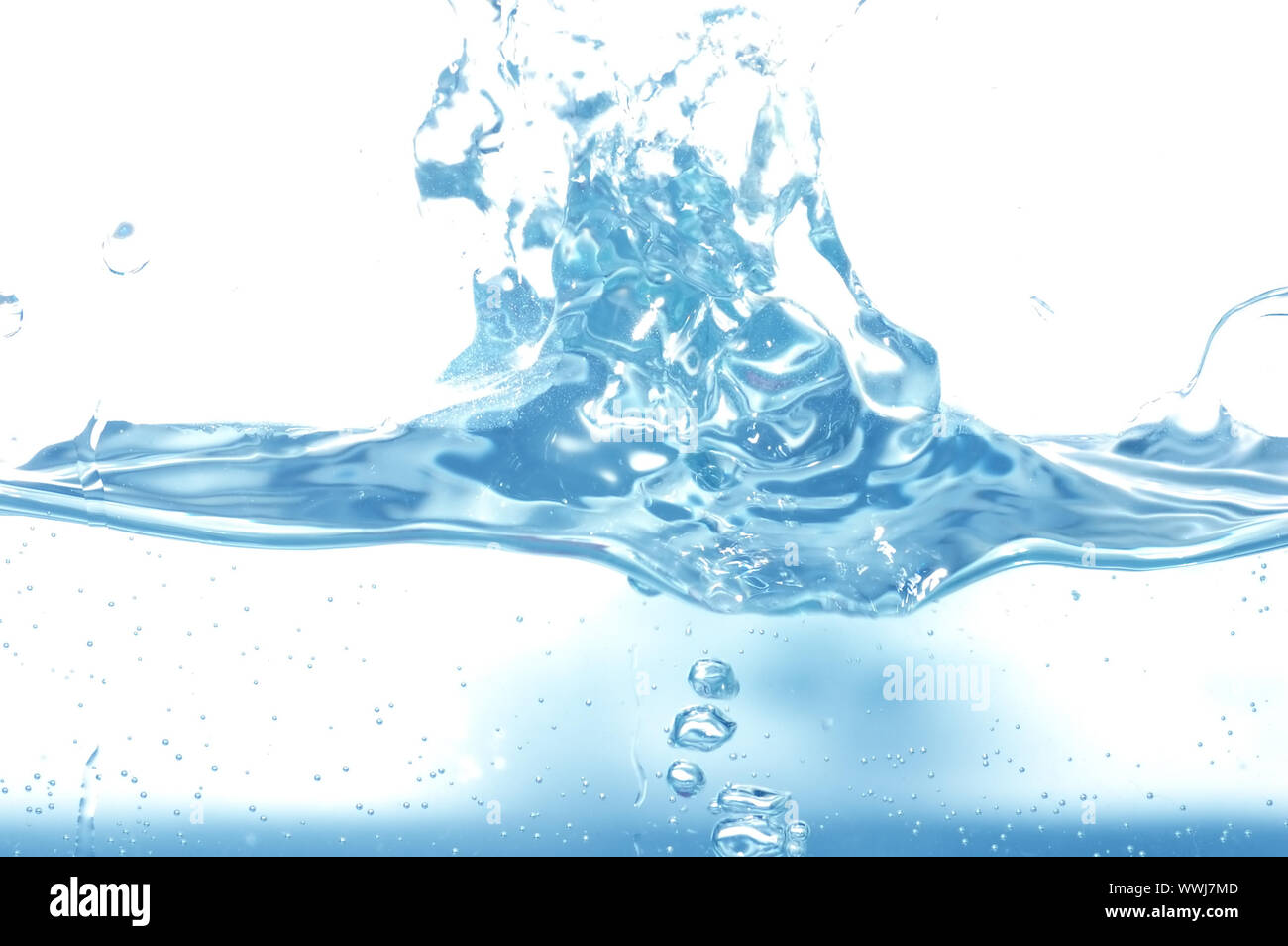 Fresh water splash on white background Stock Photo - Alamy