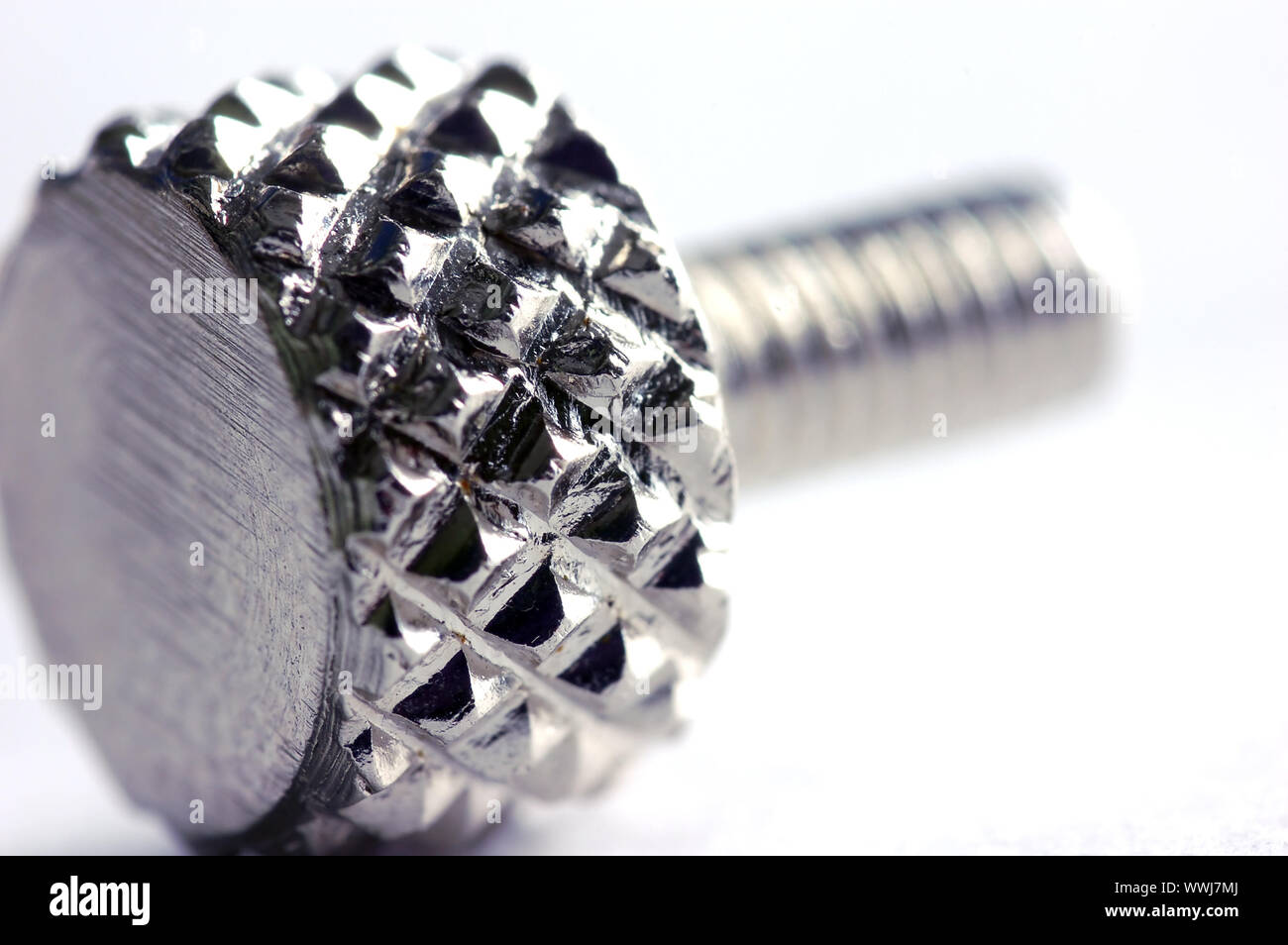Chrome screw close-up. Conceptual image Stock Photo - Alamy