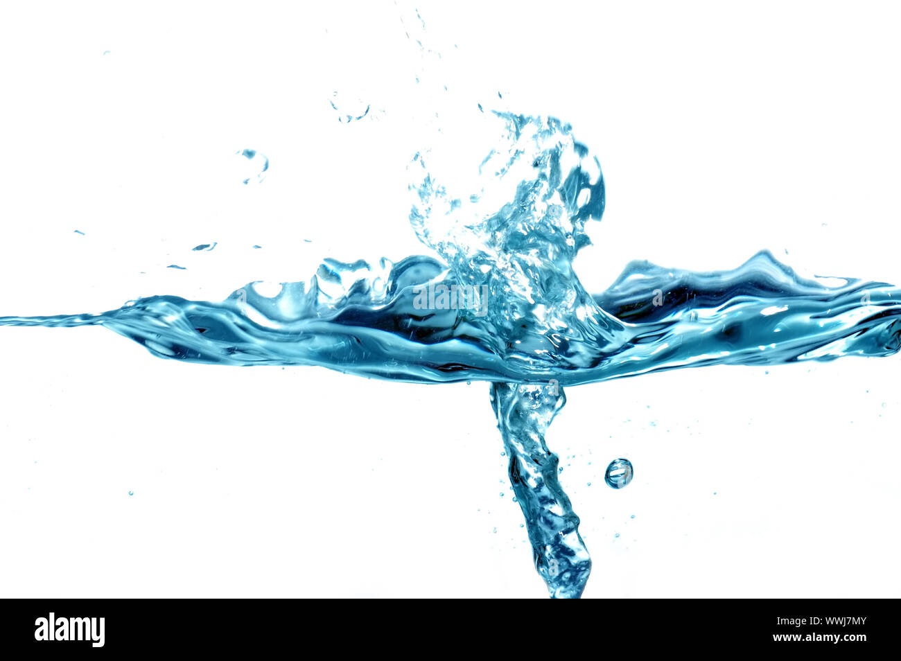 Fresh water splash on white background Stock Photo - Alamy