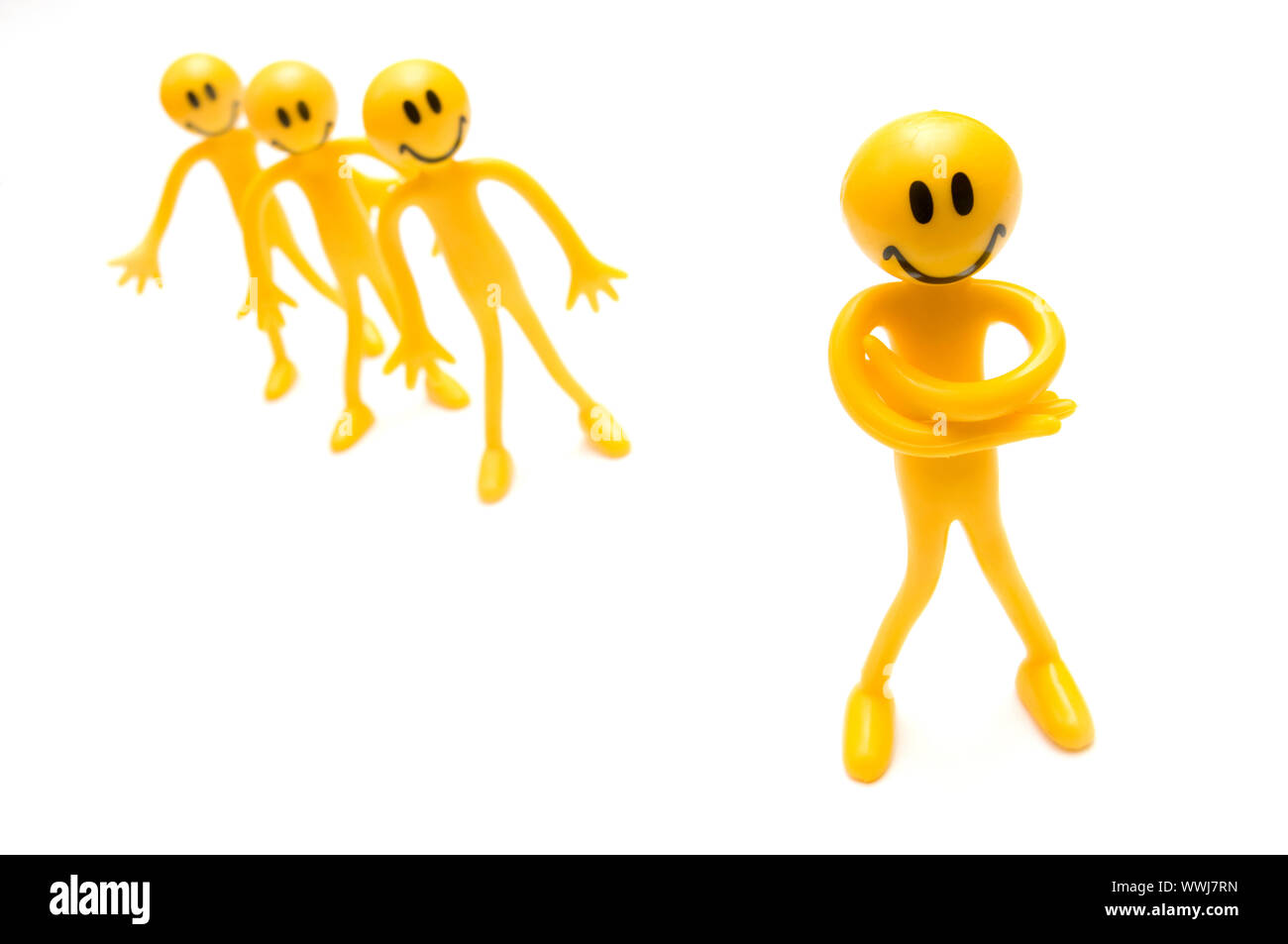 Leadership concept. A confident leader with his people Stock Photo - Alamy