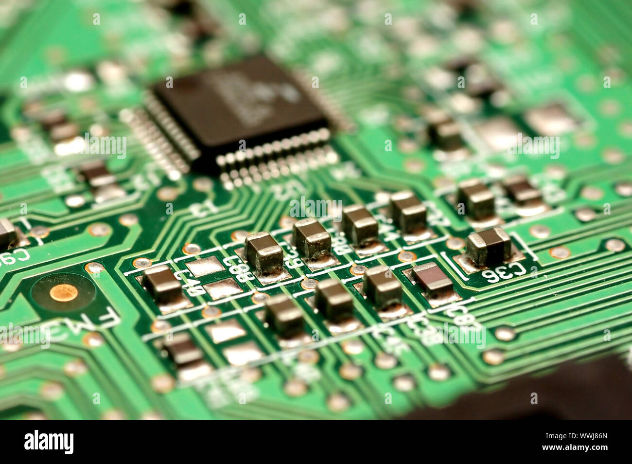 Close up of circuit board. Technology background Stock Photo - Alamy
