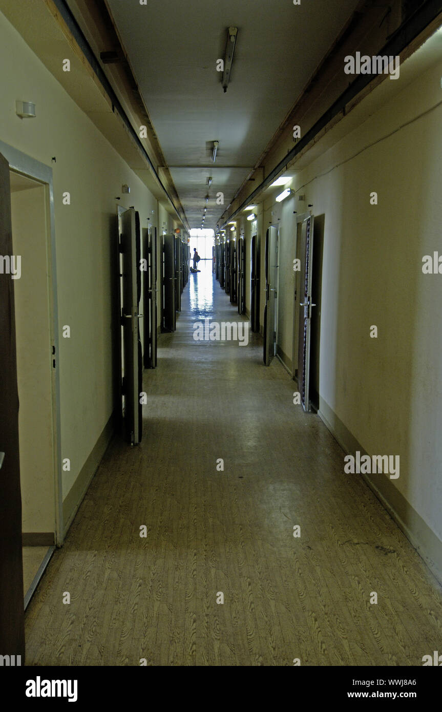 Wing with interrogation rooms, Stasi prison Berlin Stock Photo - Alamy