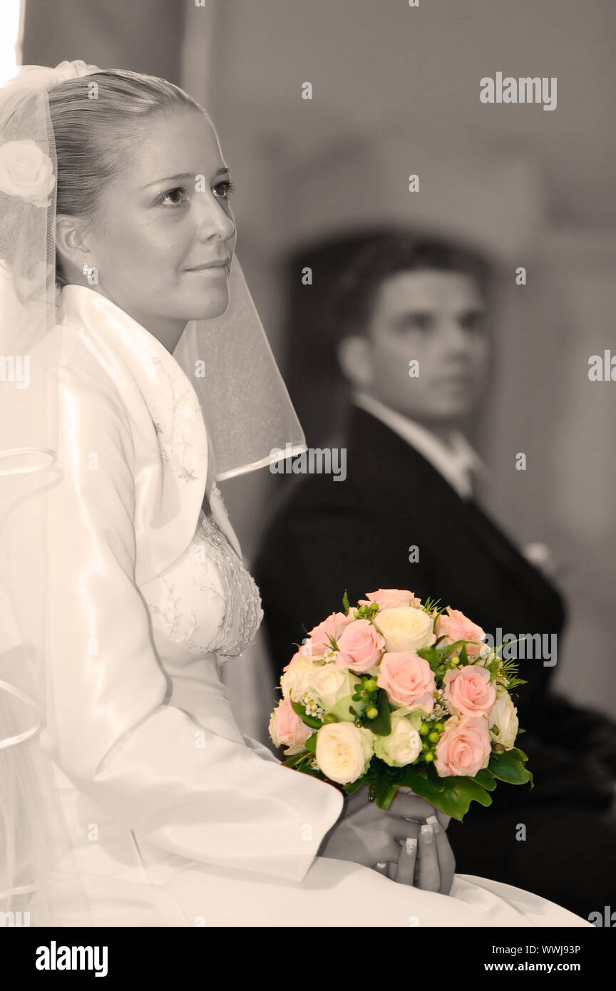 Marriage, bride and groom Stock Photo - Alamy