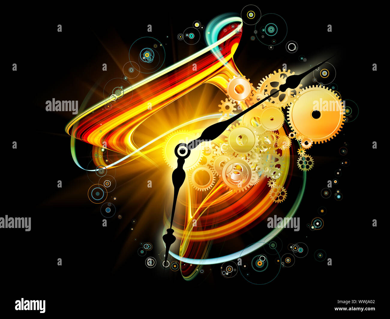 Swirl time clock hi-res stock photography and images - Alamy