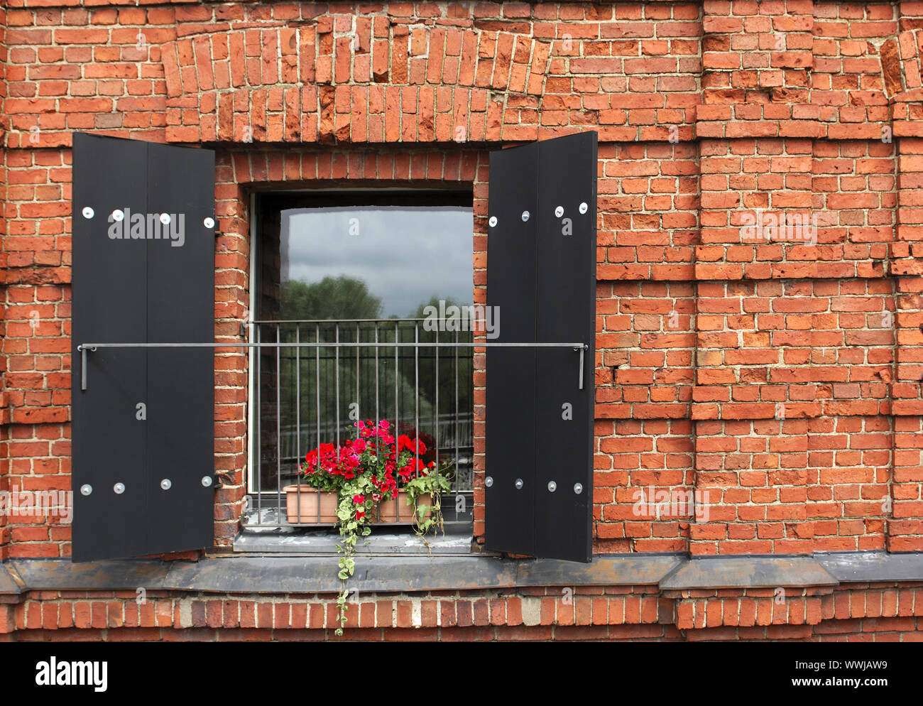 Window of an old warehouse Stock Photo - Alamy