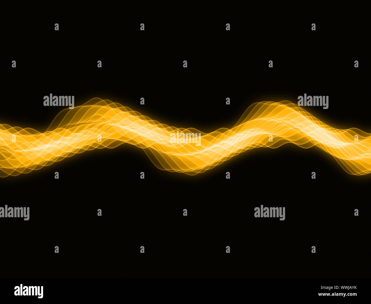 Abstract sine waves rendered in gold against black background Stock ... Abstract sine waves rendered in gold against black background Stock ...