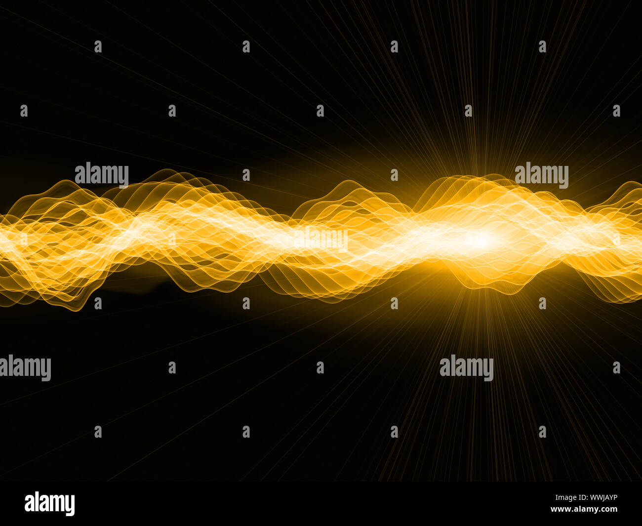 Abstract sine waves rendered in gold against black background Stock ... Abstract sine waves rendered in gold against black background Stock ...