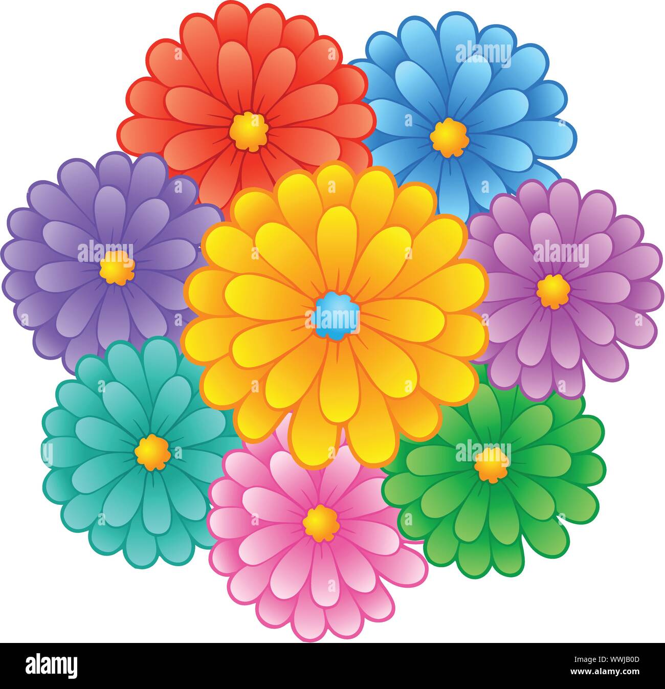 Flower theme image 1 Stock Vector Image & Art - Alamy