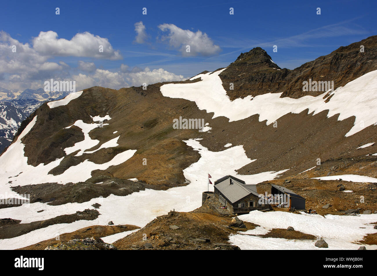 Monte Leone Hut of the Swiss Alpine Club Stock Photo - Alamy