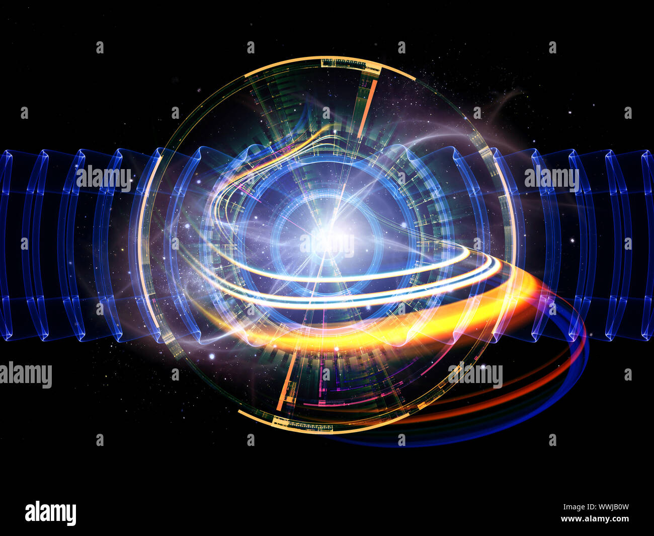 Arrangement of radial and circular geometric forms, dynamic shapes and ...