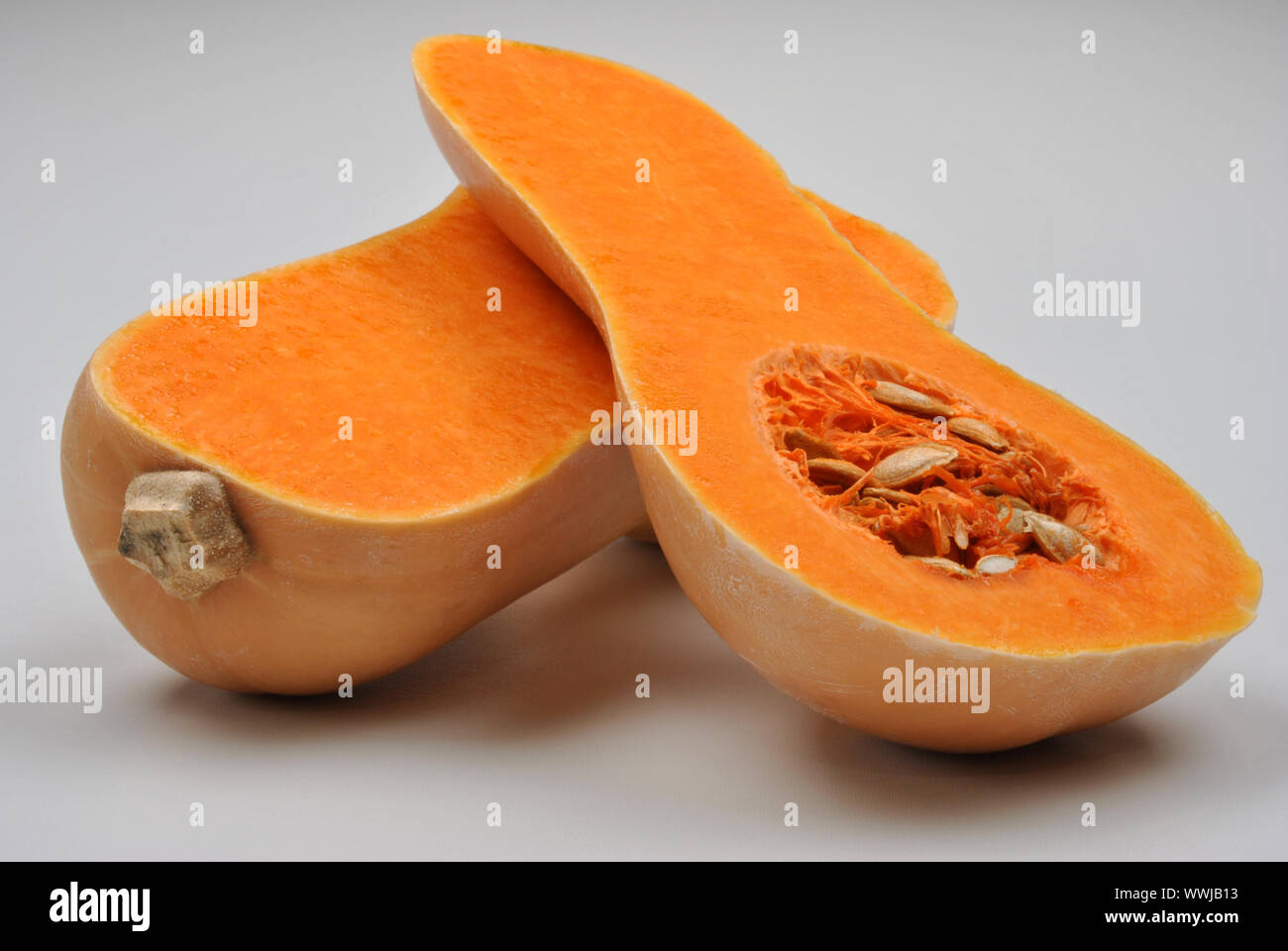 organic, healthy and raw opend butternut squash Stock Photo - Alamy