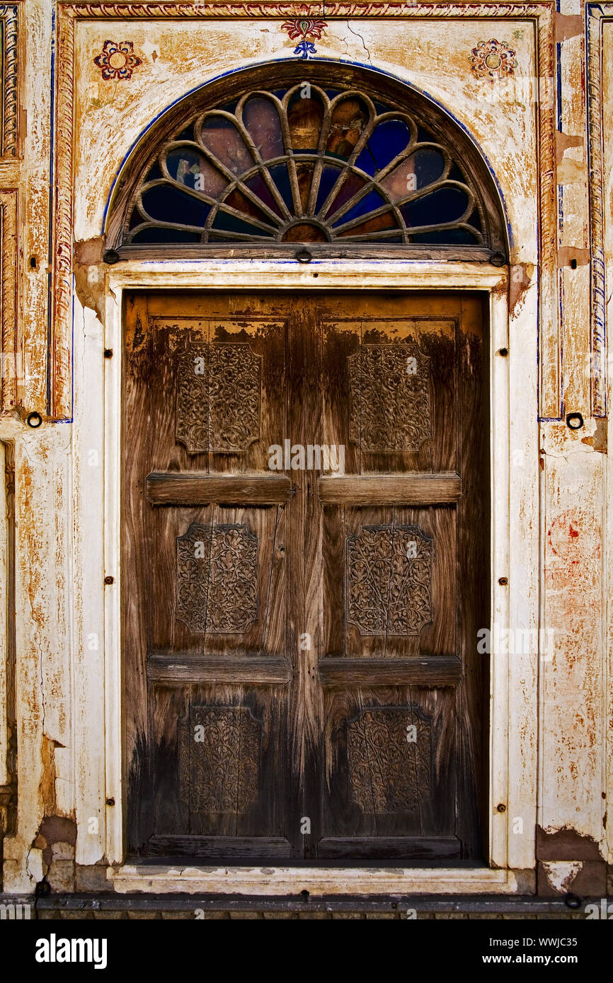 old palaces in Manesar, Mandawa, Rajasthan, North India, India Stock ...