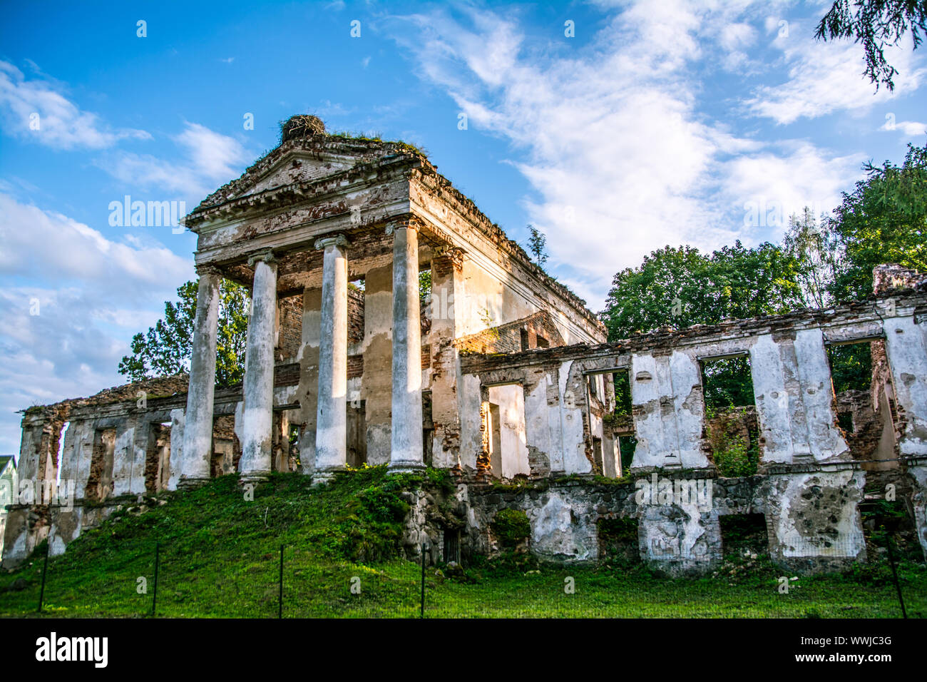 Old Masonic Mansion with columns Stock Photo - Alamy