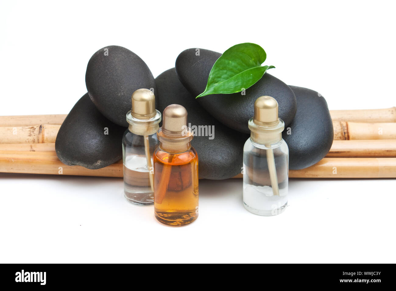 spa stone isolated on a white background Stock Photo - Alamy