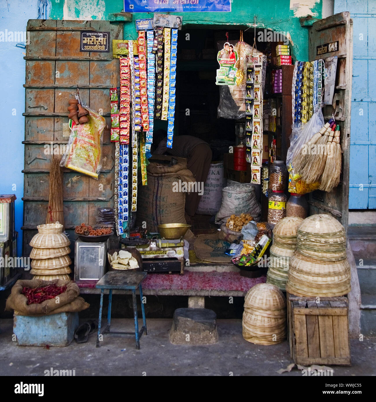 general store, North India, India, Asia Stock Photo - Alamy