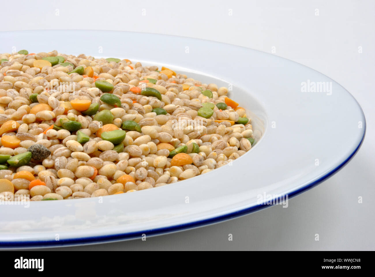 soup mix, organic barley, lentil, split pea Stock Photo - Alamy