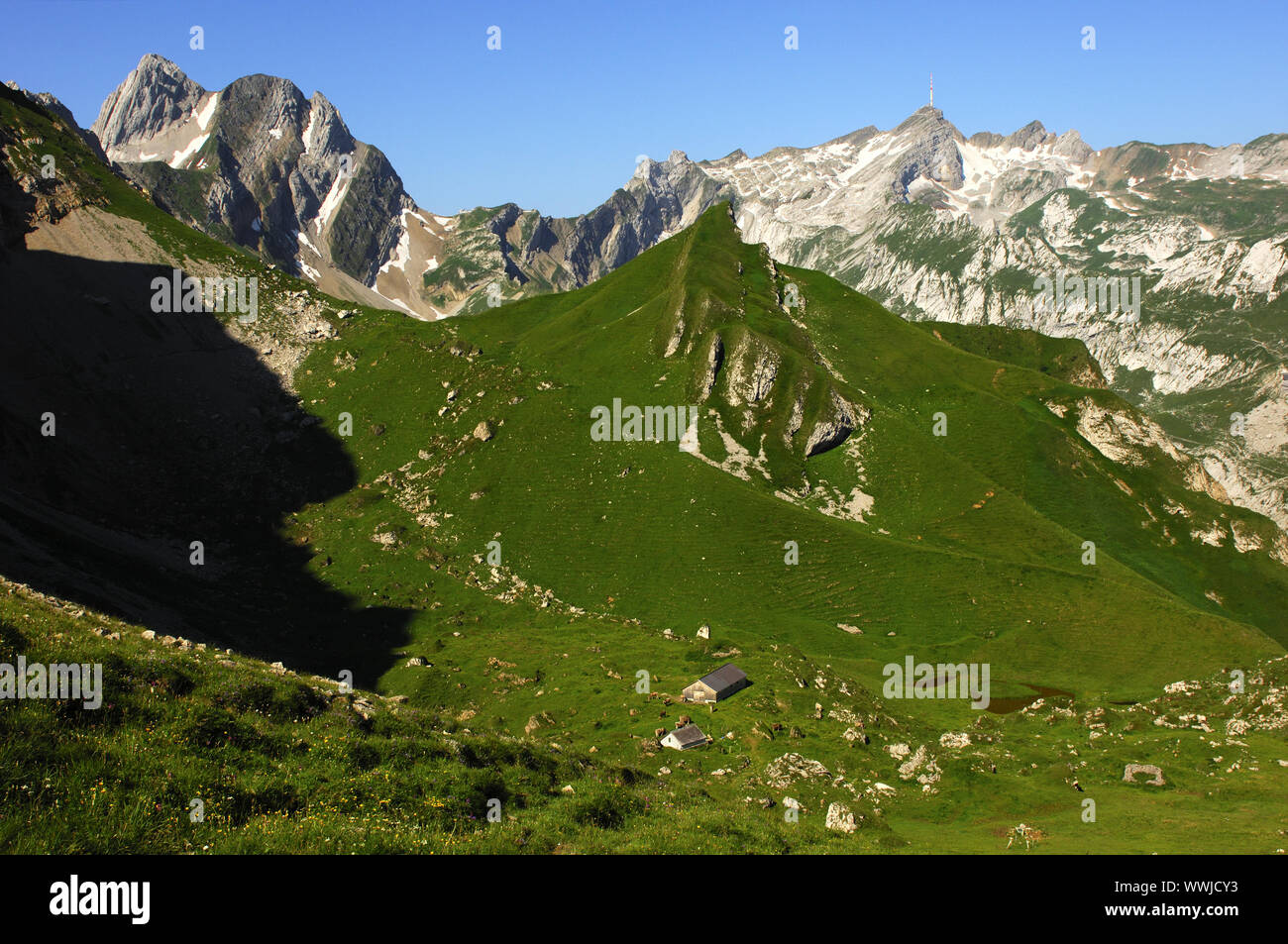 In the Alpstein Mountains, Switzerland Stock Photo - Alamy