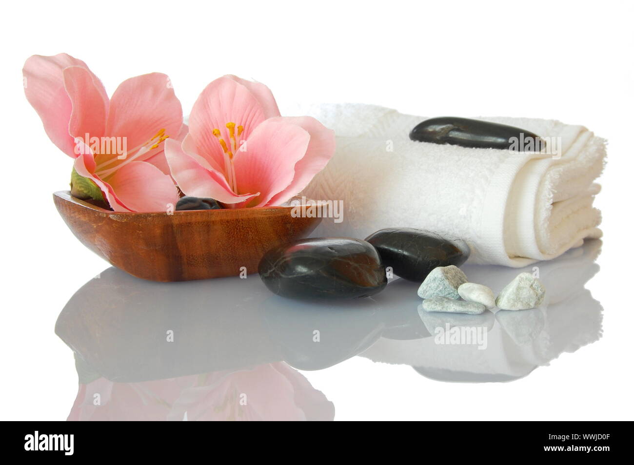 wellness and bath still life isolated on white background Stock Photo ...