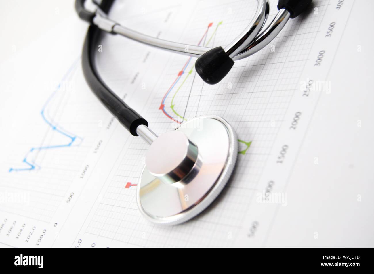 Medical stethoscope chart still life hi-res stock photography and ...