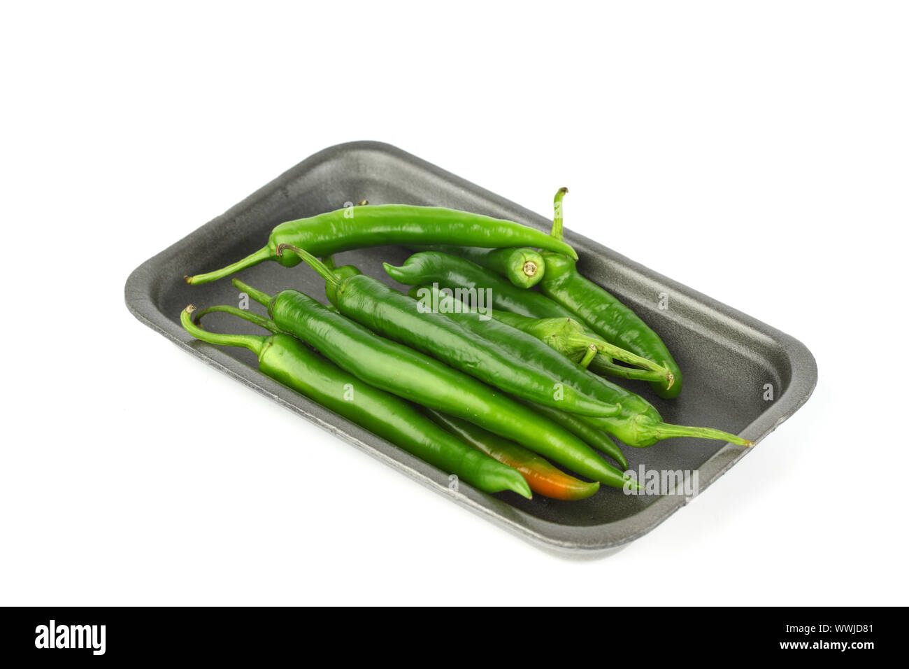 chilli pepper pack isolated on white background Stock Photo - Alamy