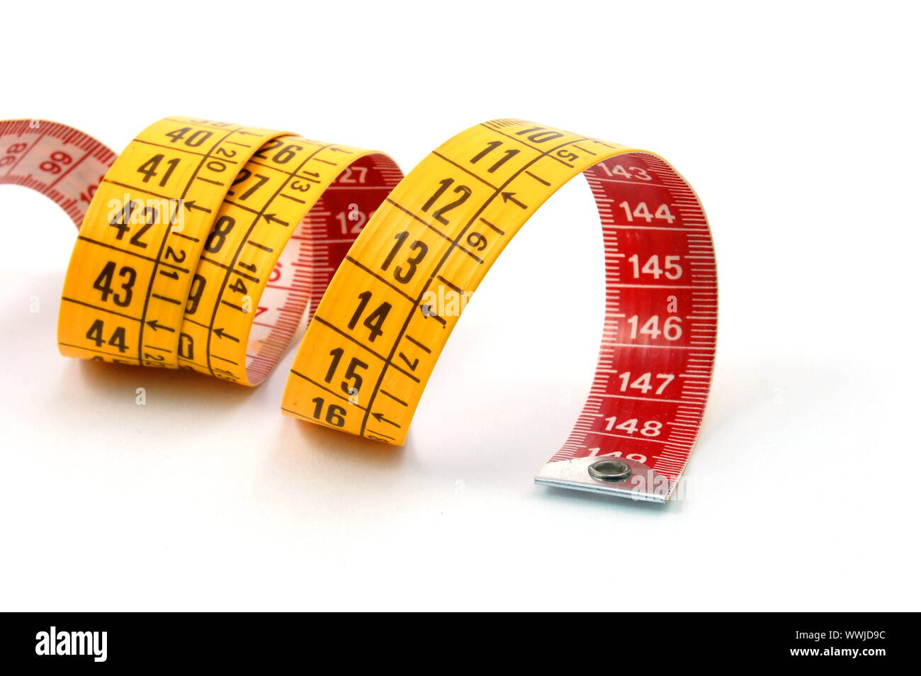 measuring tape isolated on a white background Stock Photo - Alamy
