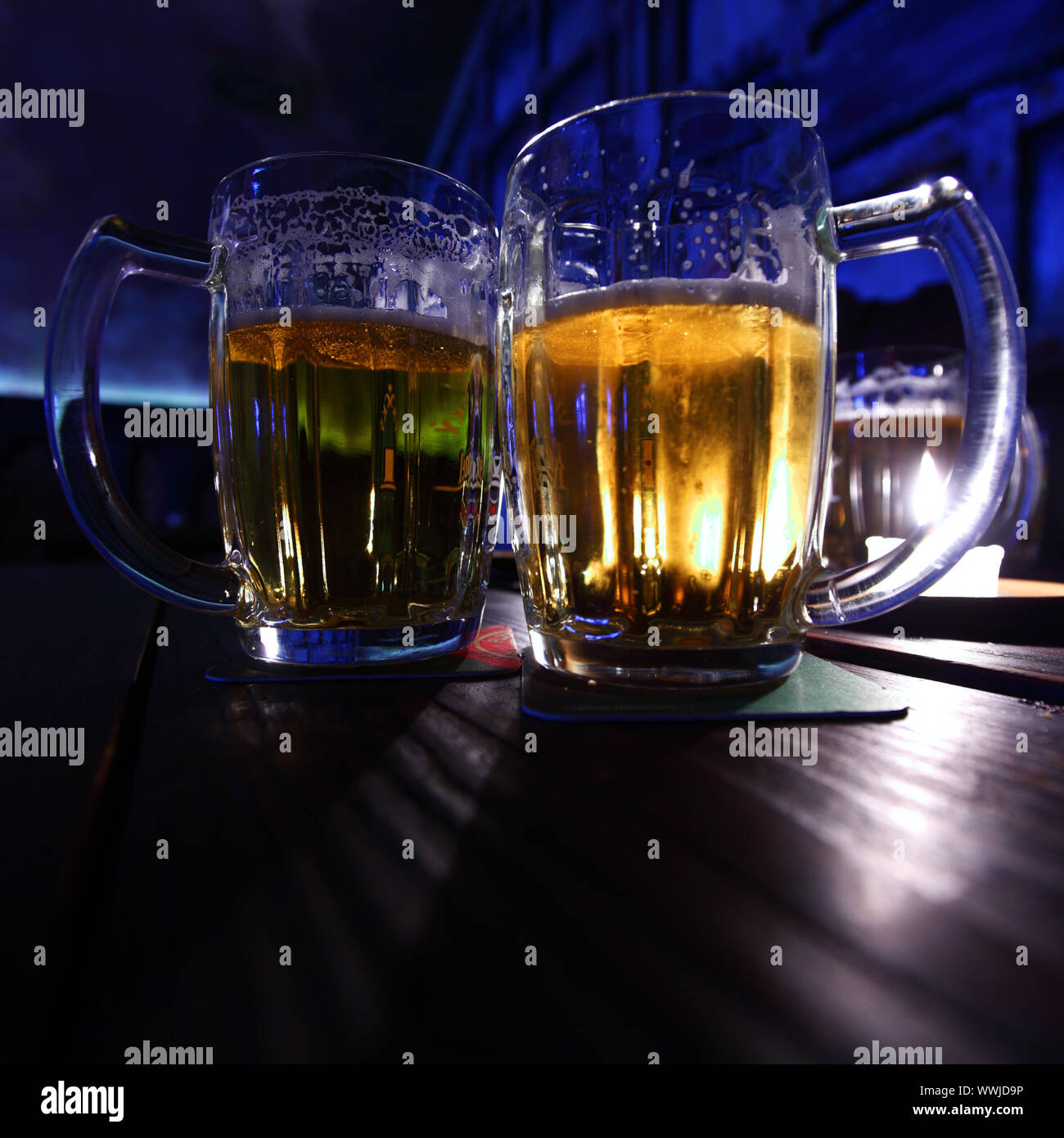 beer in dark room close up Stock Photo - Alamy