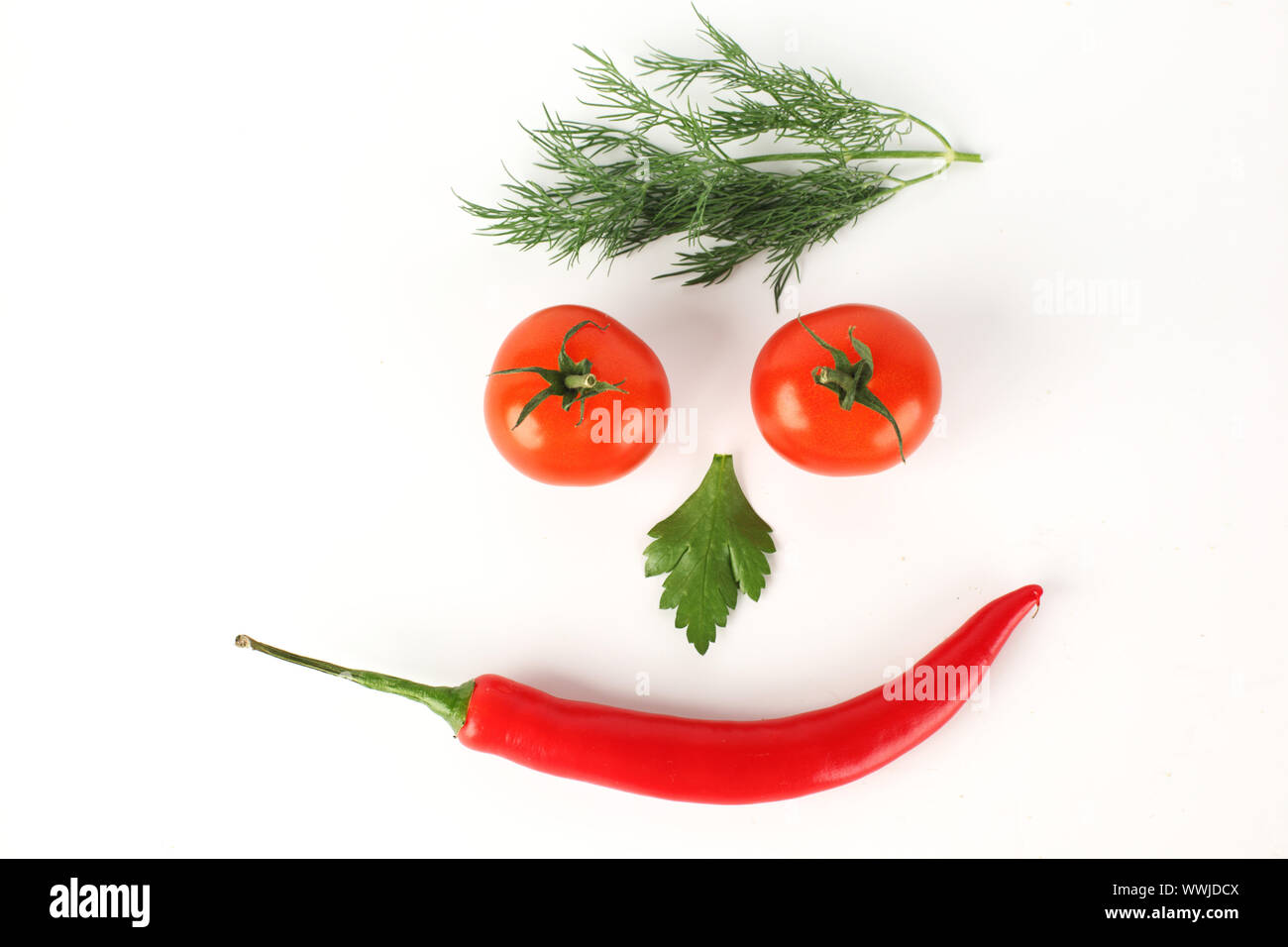 vegetable smile isolated on white Stock Photo - Alamy
