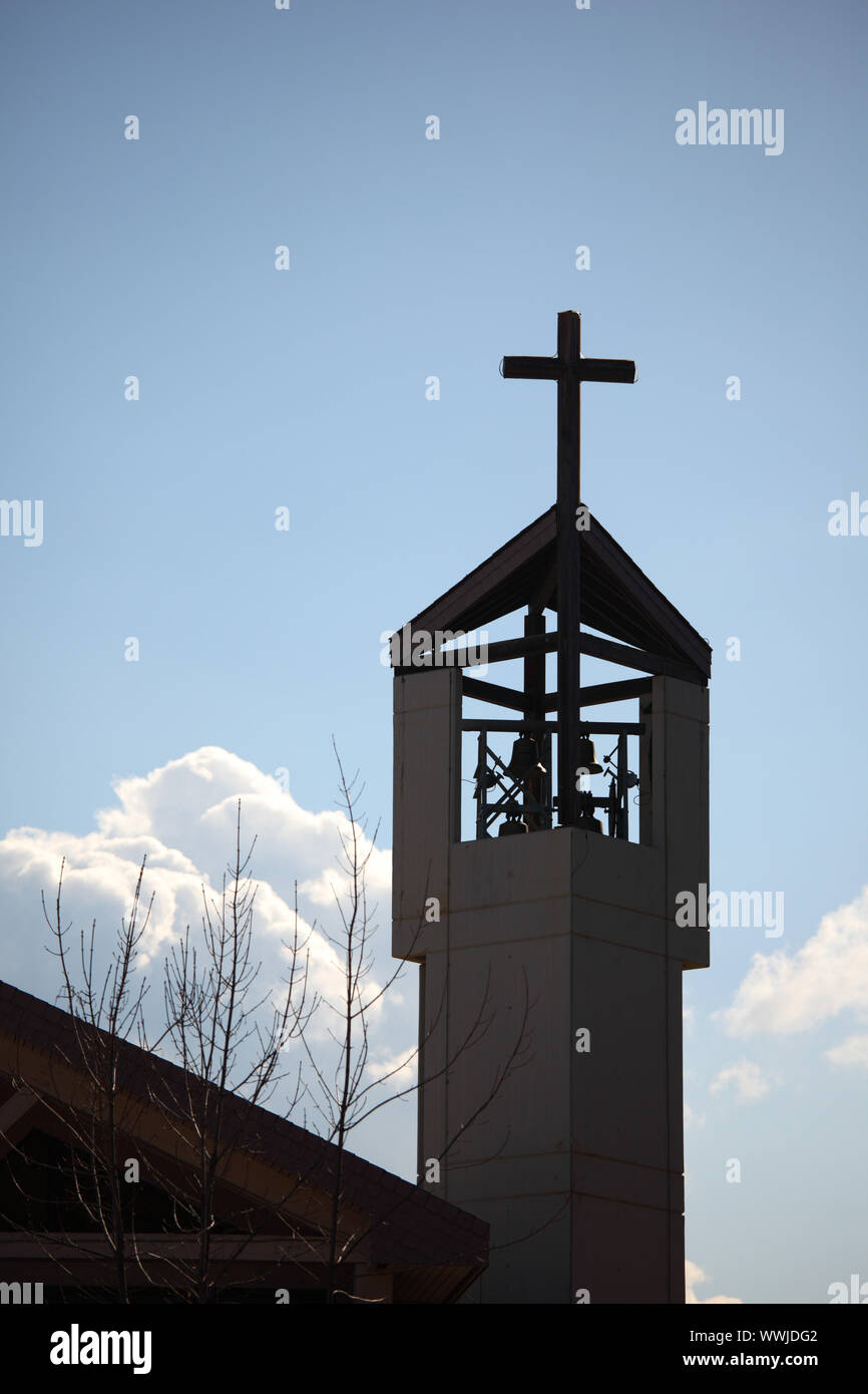 church in the blue sky Stock Photo - Alamy