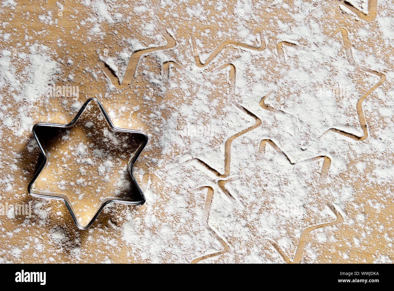 Star shape in flour Stock Photo - Alamy