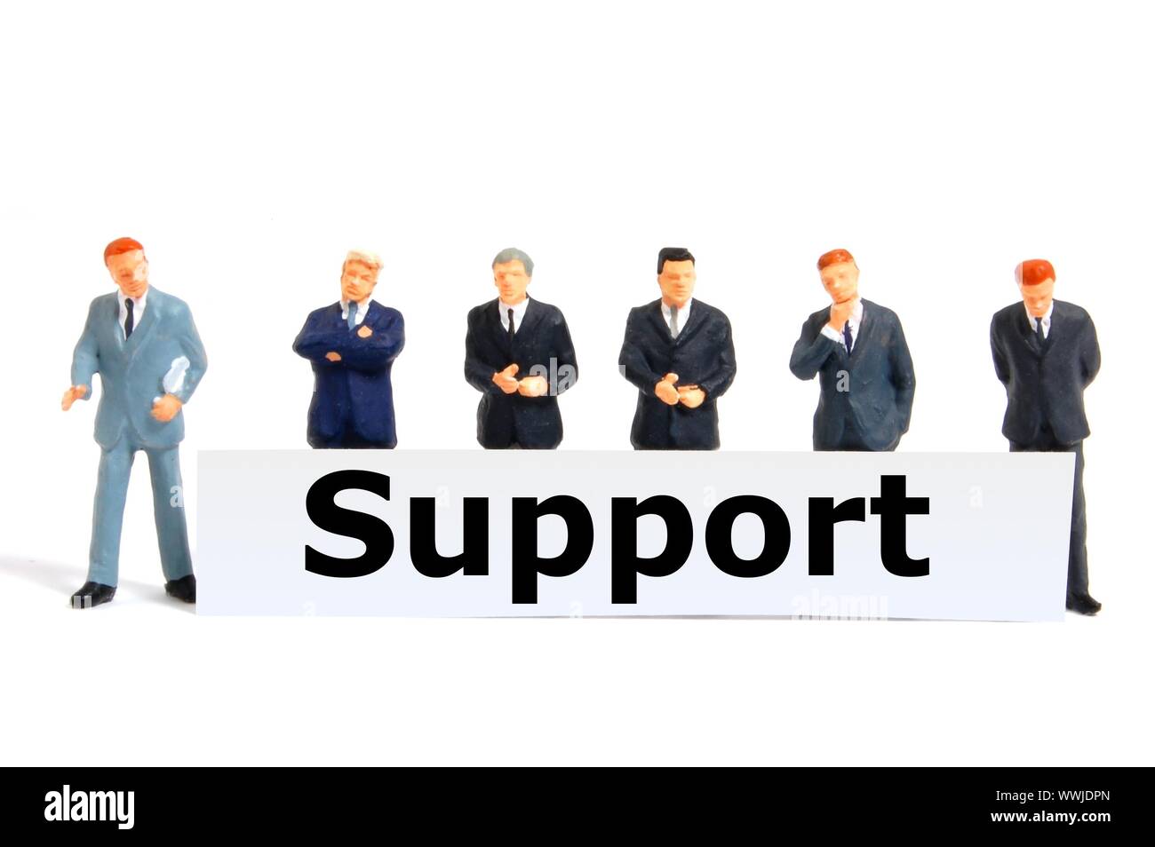 business support team isolated on white background Stock Photo - Alamy