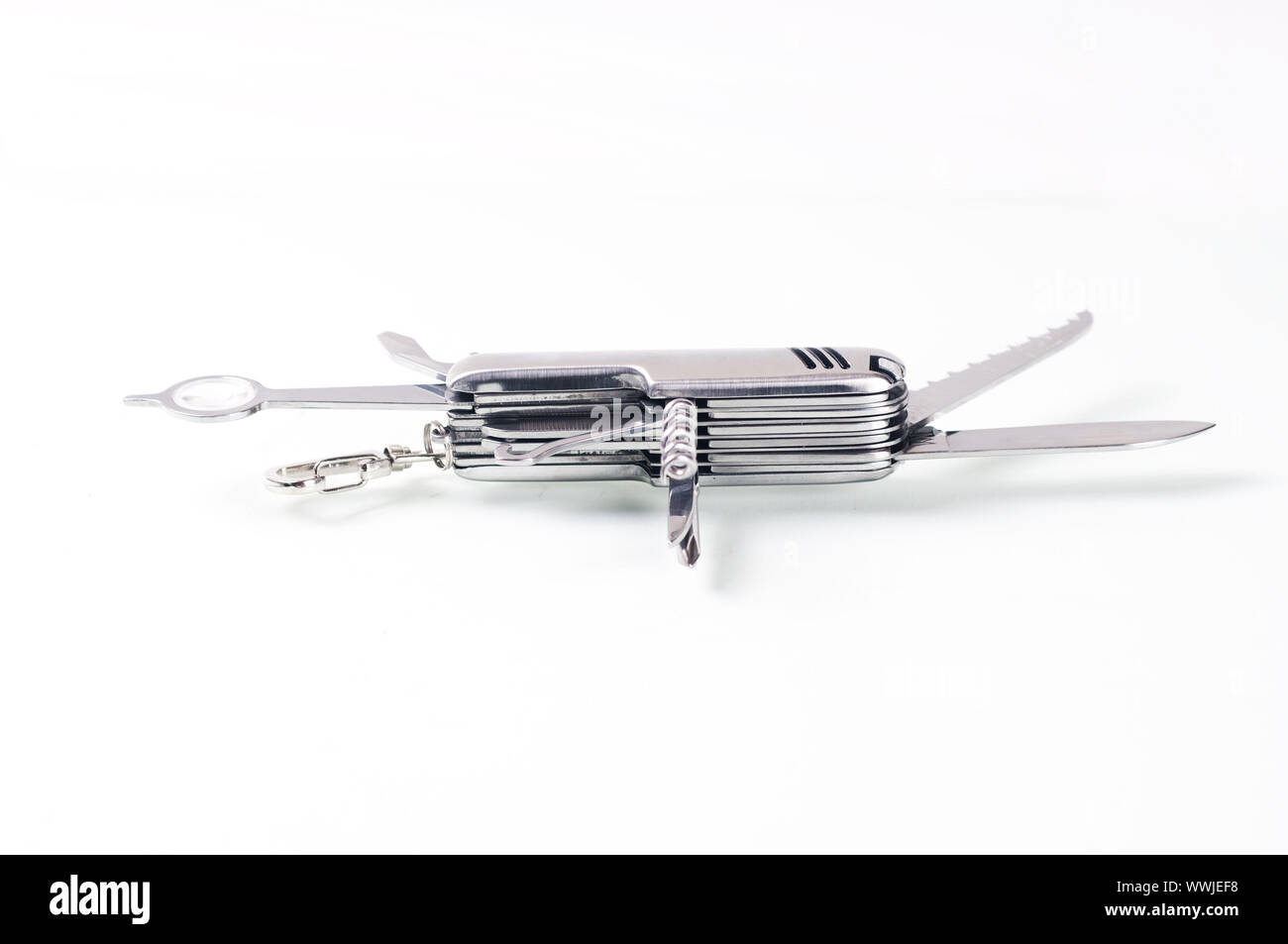 Stainless steel multifunction knife Stock Photo - Alamy