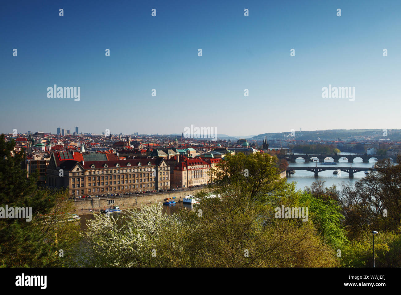 prague city panoramic view Stock Photo - Alamy
